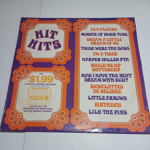 LP 🎼 HIT HITS 🎵 1969 Vintage 12" Vinyl Album Record MFP-A 8064 | eBay ...