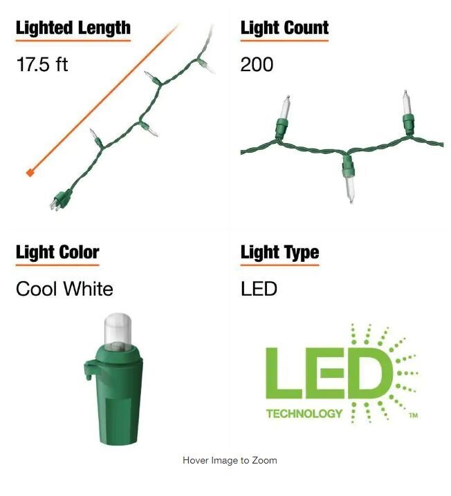 Home Accents Holiday 200-Light LED Cool White Icicle Dome Light Set | eBay