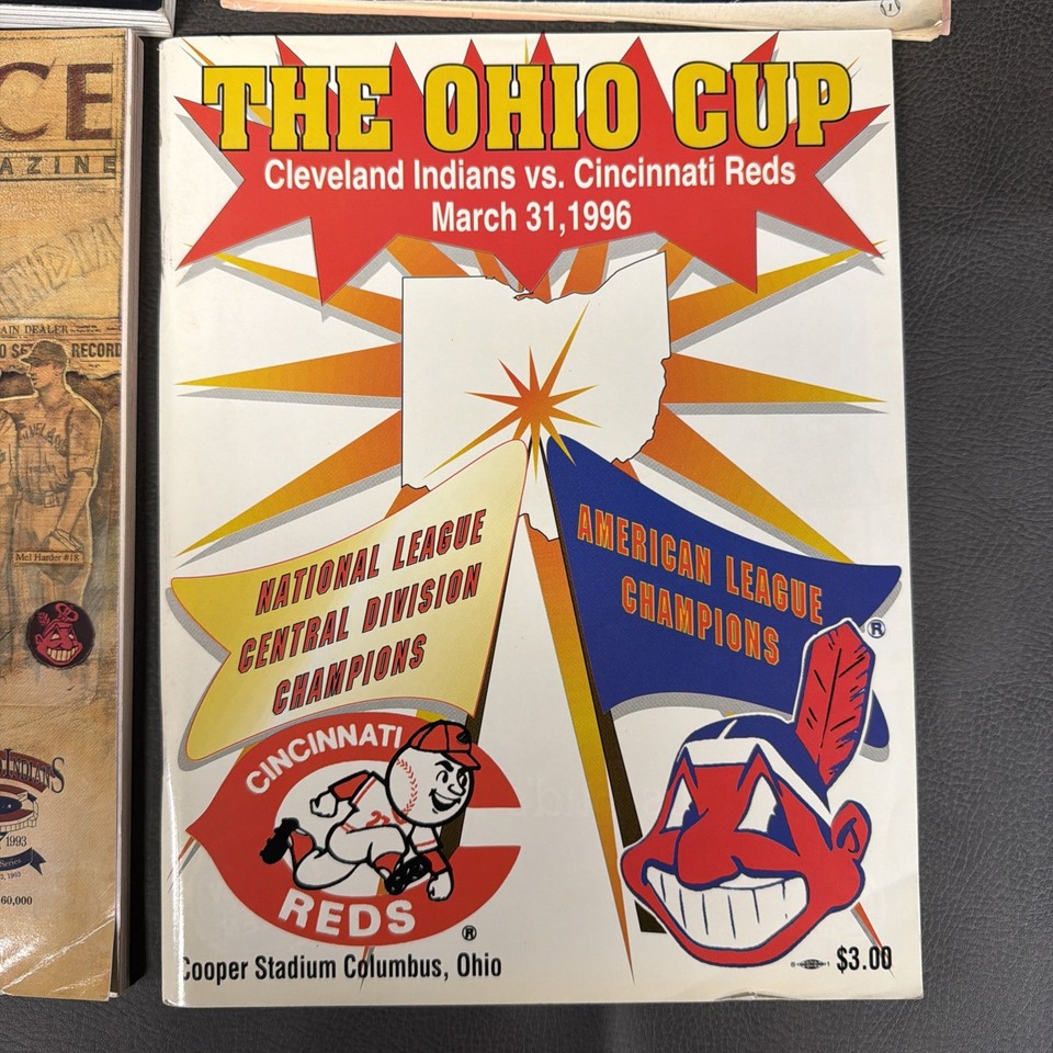 Vintage Cleveland Indians MLB Program Memorabilia Books Tickets ...