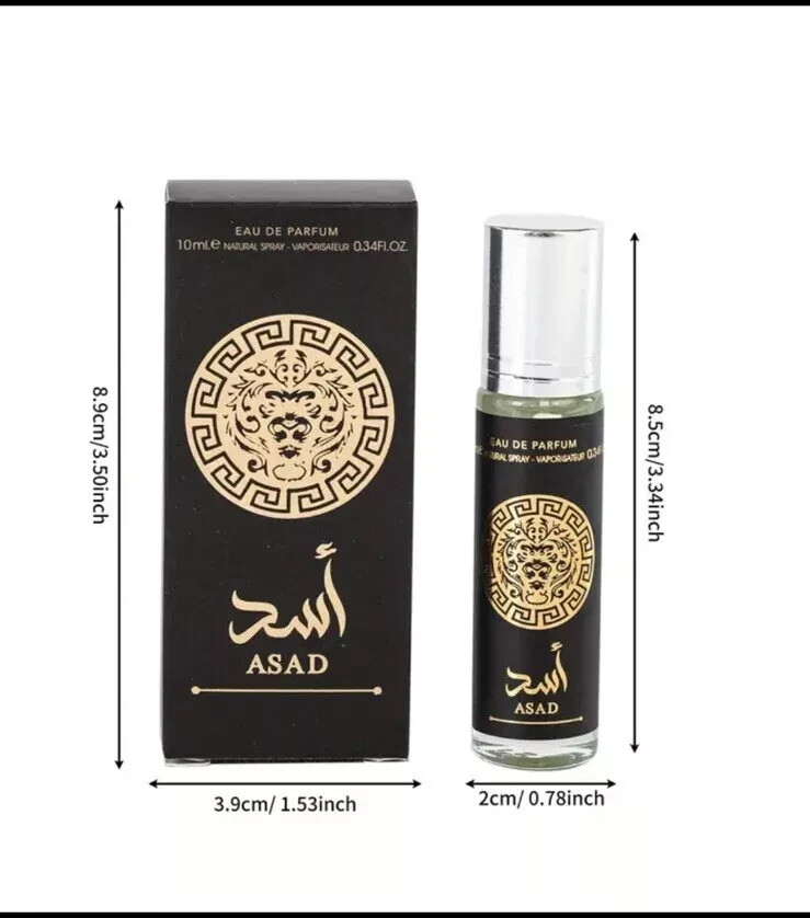 Lattafa Asad/Yara Roll On Eau De Parfum 4 Scents Available 10mL 0.34fl ...