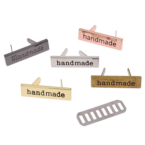 10pcs Handmade Metal Labels Hand Bags Tags Sewing Hardware Accessories ...