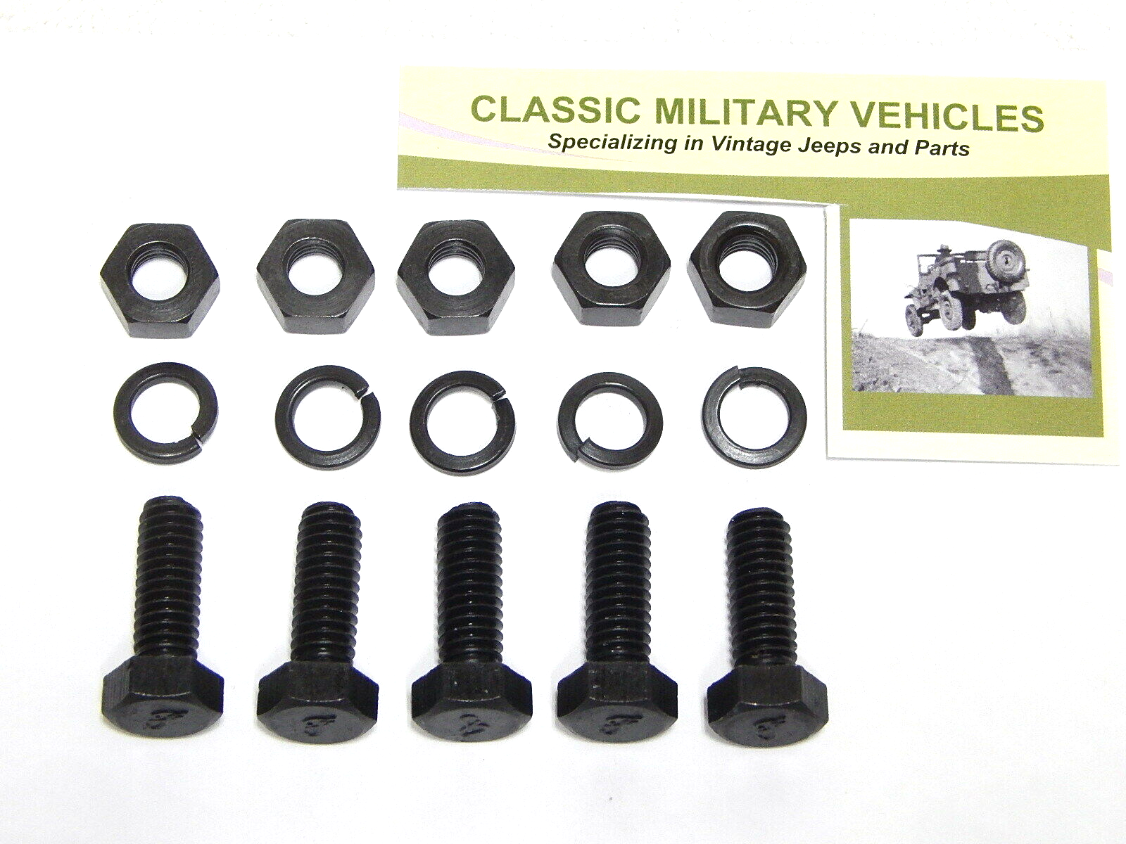 Ford GPW 5/16 x 7/8 F Script Marked Bolt Set of 5. G503. | eBay