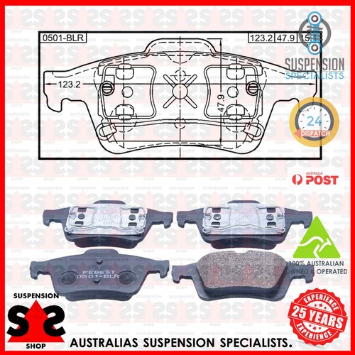 Rear Axle Brake Pad Set, Disc Brake Suit SAAB 9-3 Convertible (Ys3F) 1 ...