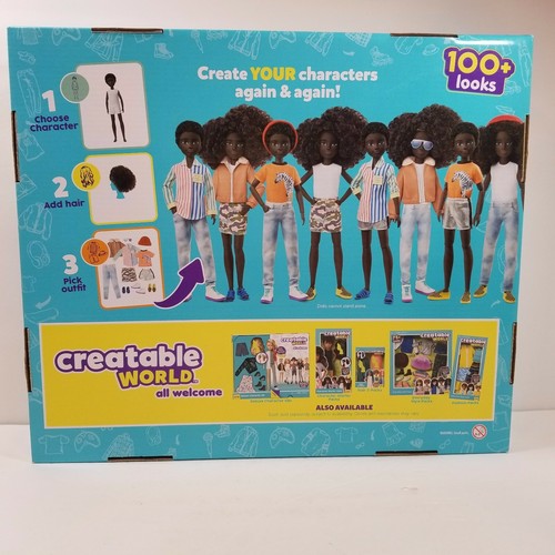Mattel Creatable World Deluxe Character Kit Dc319 Black Curly Hair for ...