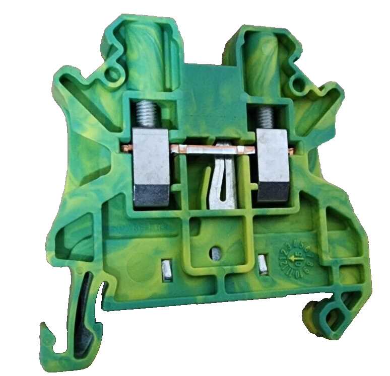 (Lot of 9) PHOENIX UT 4-PE / UT4PE CONTACT 3044128 GROUND TERMINAL ...