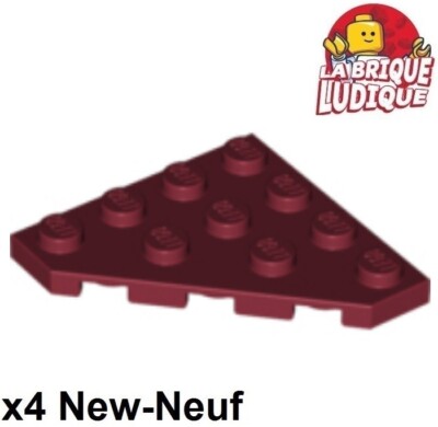Lego 4x Wing Wedge Plate 4x4 Cut Corner Angle Dark Red 30503 | eBay UK