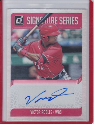 Victor Robles - 2018 Panini Donruss Signature Series Auto - Washington ...