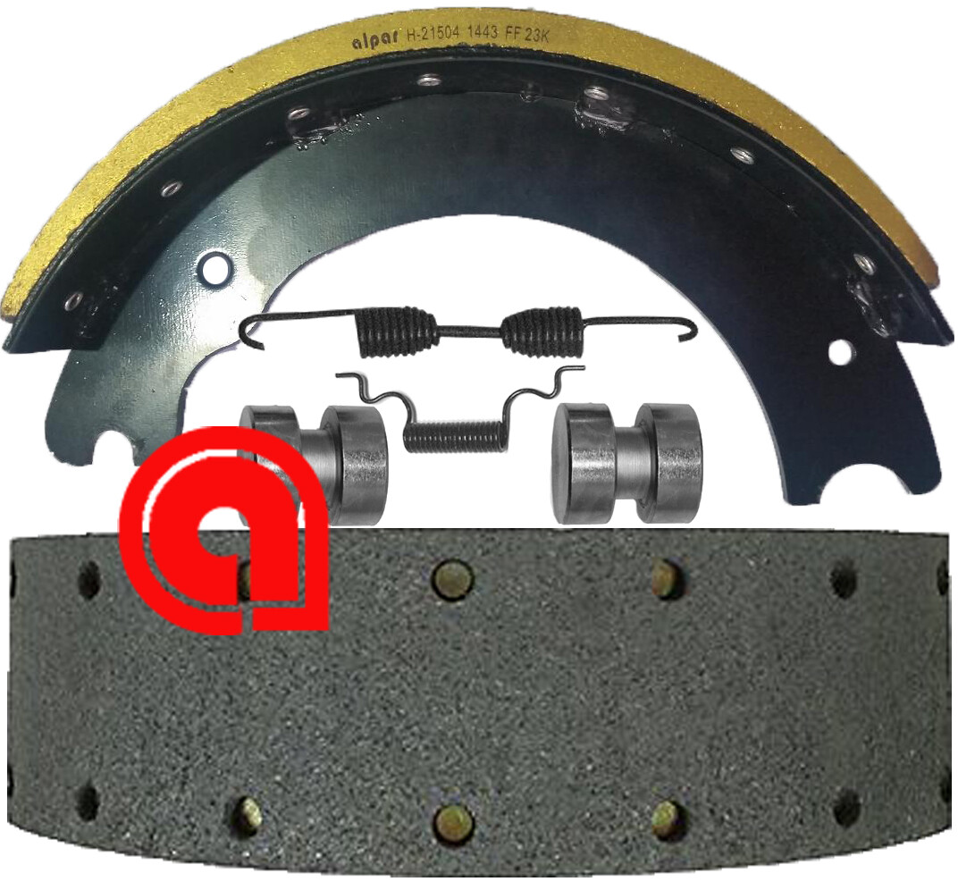 1443 Brake Shoe Box Kit For Eaton Front Steer Axle 23K Lining 2 shoes+1 ...