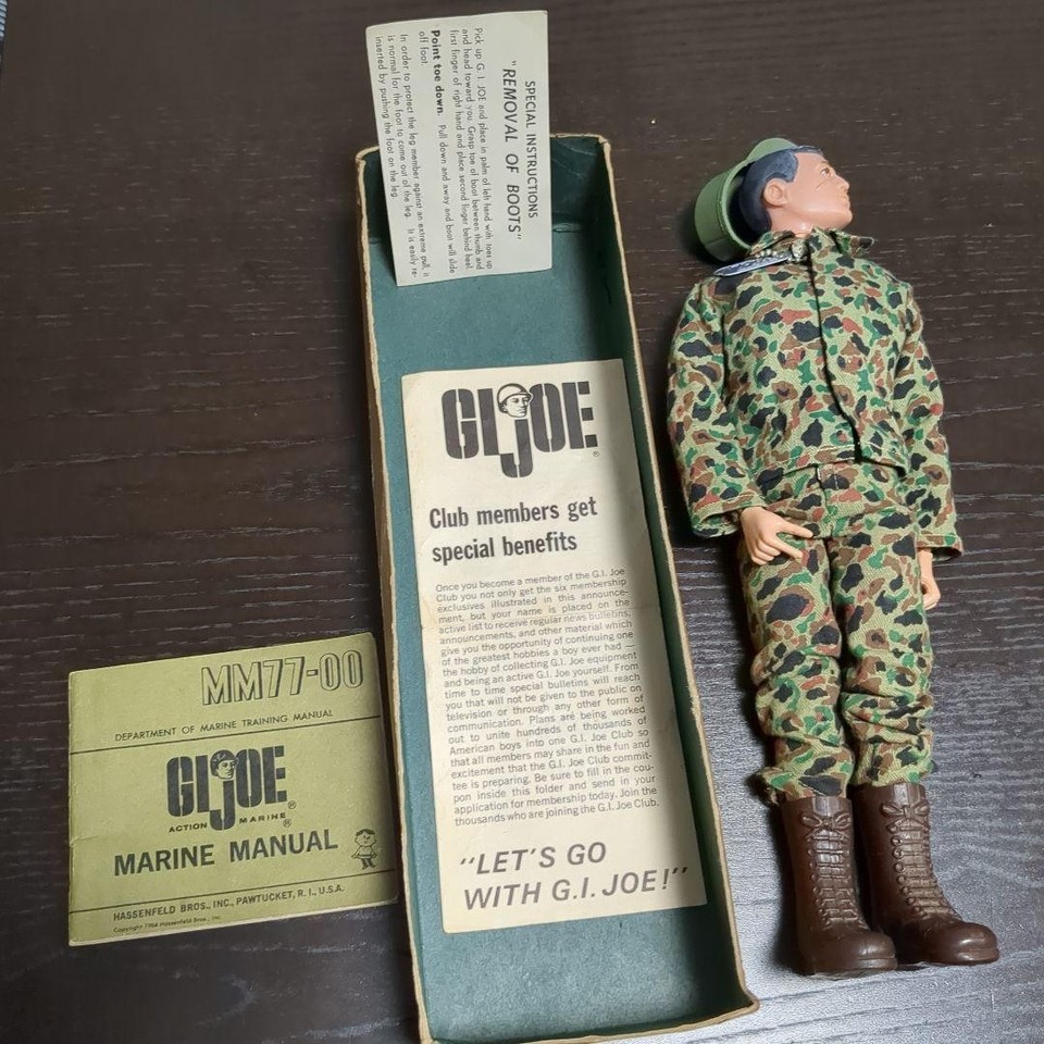 GI Joe Hasbro the 60s Action Soldier Action Marine Rare Vintage Used ...