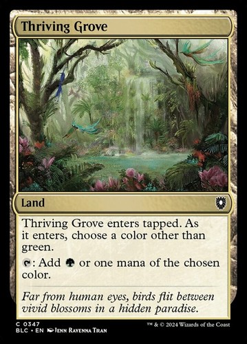 Thriving Grove Light Play, English Magic the Gathering MTG Commander: Bloomburro | eBay