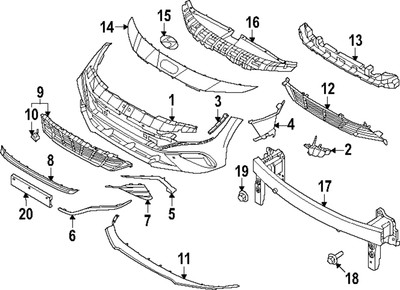 Genuine Hyundai Bumper Grille 86370-AABA0 | eBay