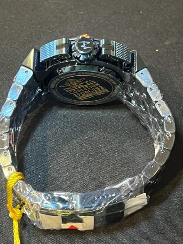 Invicta Men's Coalition Force X-Wing Gold Blue Dial Chrono Quartz SS ...