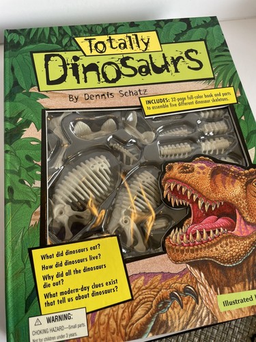Dennis Schatz Totally Dinosaurs Book Bone Skeleton Model Assembly ...