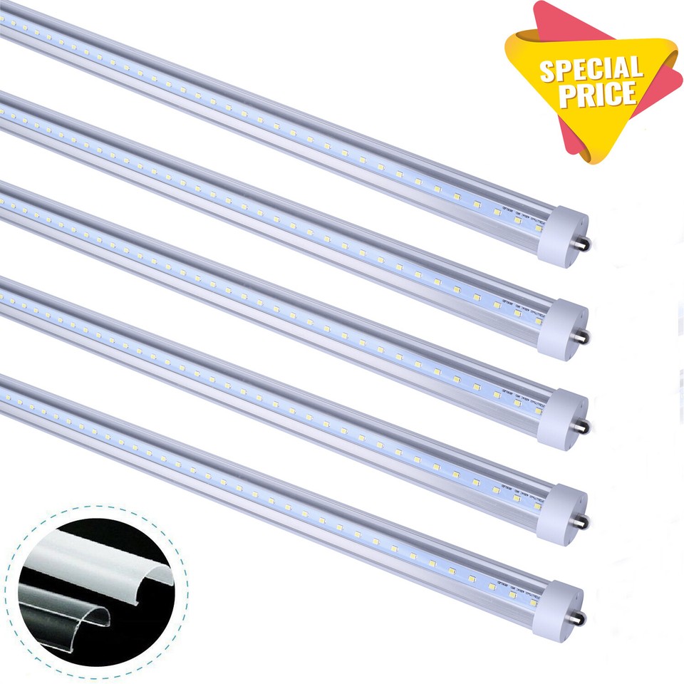 8FT Led Tube Light 8 Foot 45W FA8 T8 T12 Single Pin Led Shop Light ...