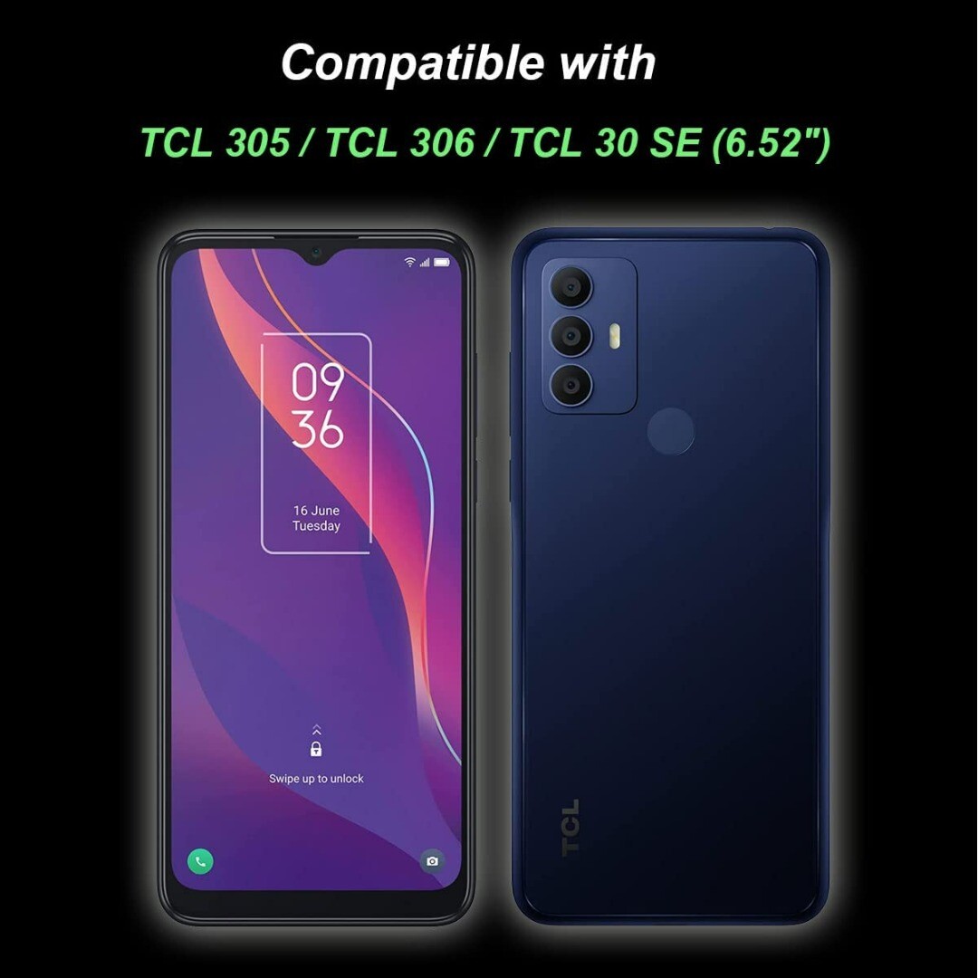 For TCL 501 505 403 405 305 306SE Black Case Silicone Phone Cover ...