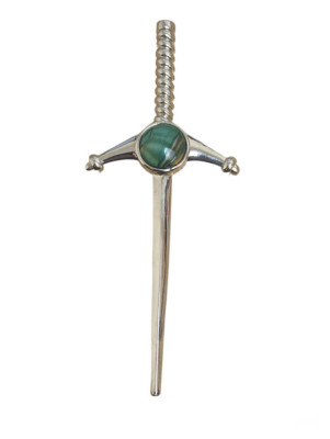 Traditional Scottish Green Heathergem Sword Kilt Pin | eBay UK
