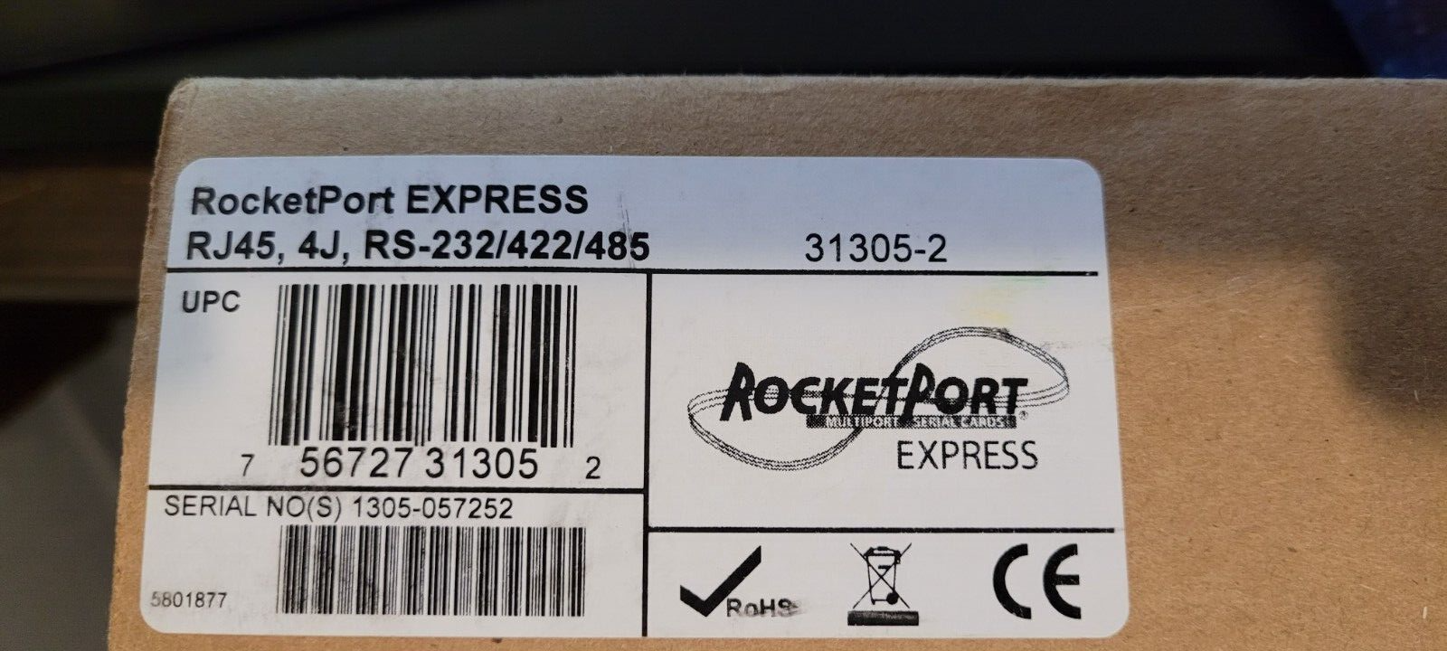 Comtrol 31305-2 RocketPort EXPRESS 4J 4-port Serial Adapter | eBay