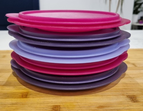 5 TUPPERWARE GO FLEX BOWLS EXPANDABLE 950ML PINK MAUVE & GRAPE CAMPING ...