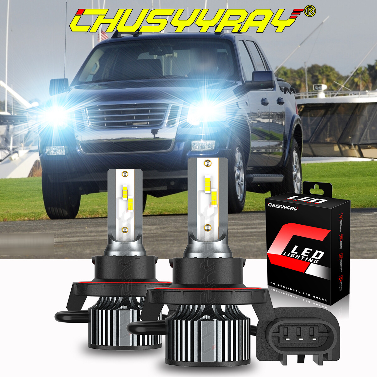 For Ford Explorer Sport Trac Cab Pickup 4-Door 2007-2010 LED Headlight ...