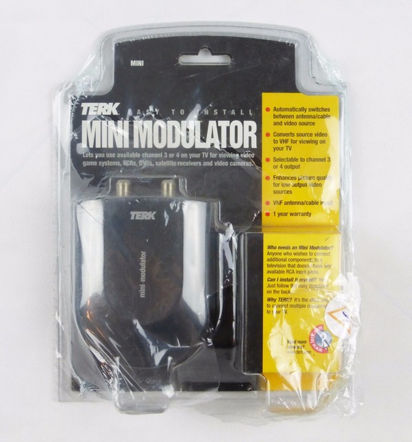 TERK Mini RF Modulator Compact Switch TV Audiovox Video Converter - for ...
