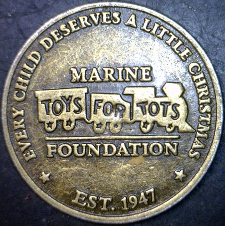 MARINE CORPS US Token Toys For Tots USMC Semper Fidelis Coin LOT #1 ...