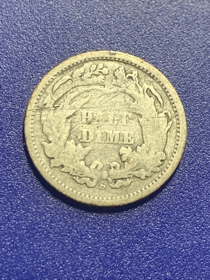 1869-S Seated Liberty Half Dime Silver Coin | eBay