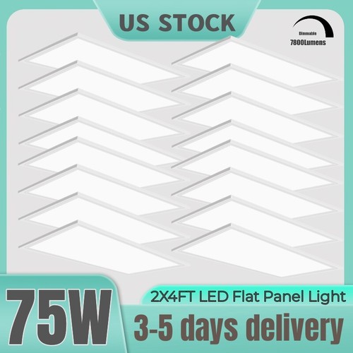2x4 LED Ceiling Light,75 Watt Flat Ultra-Slim Dimmable Edge Lit LED ...