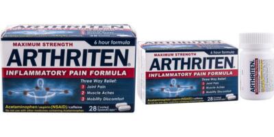 Arthriten Inflammatory Pain Formula Caplets 28 Count, with 3 Active ...