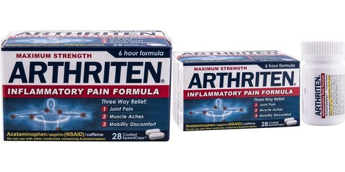 Arthriten Inflammatory Pain Formula Caplets 28 Count, with 3 Active ...