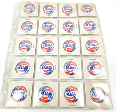 2H Set Of 20 VTG Ronald Reagan Flag Campaign Pinback Buttons 1976 | eBay