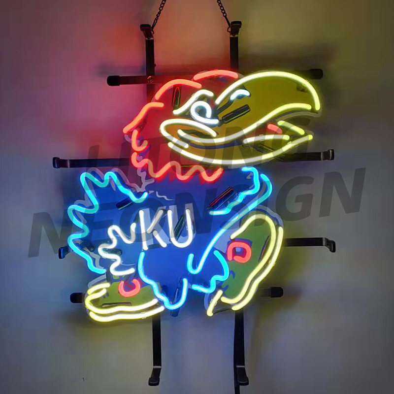Kansas Sport Neon Sign 19x15 HD Vivid Printing Beer Bar Pub Wall Decor ...