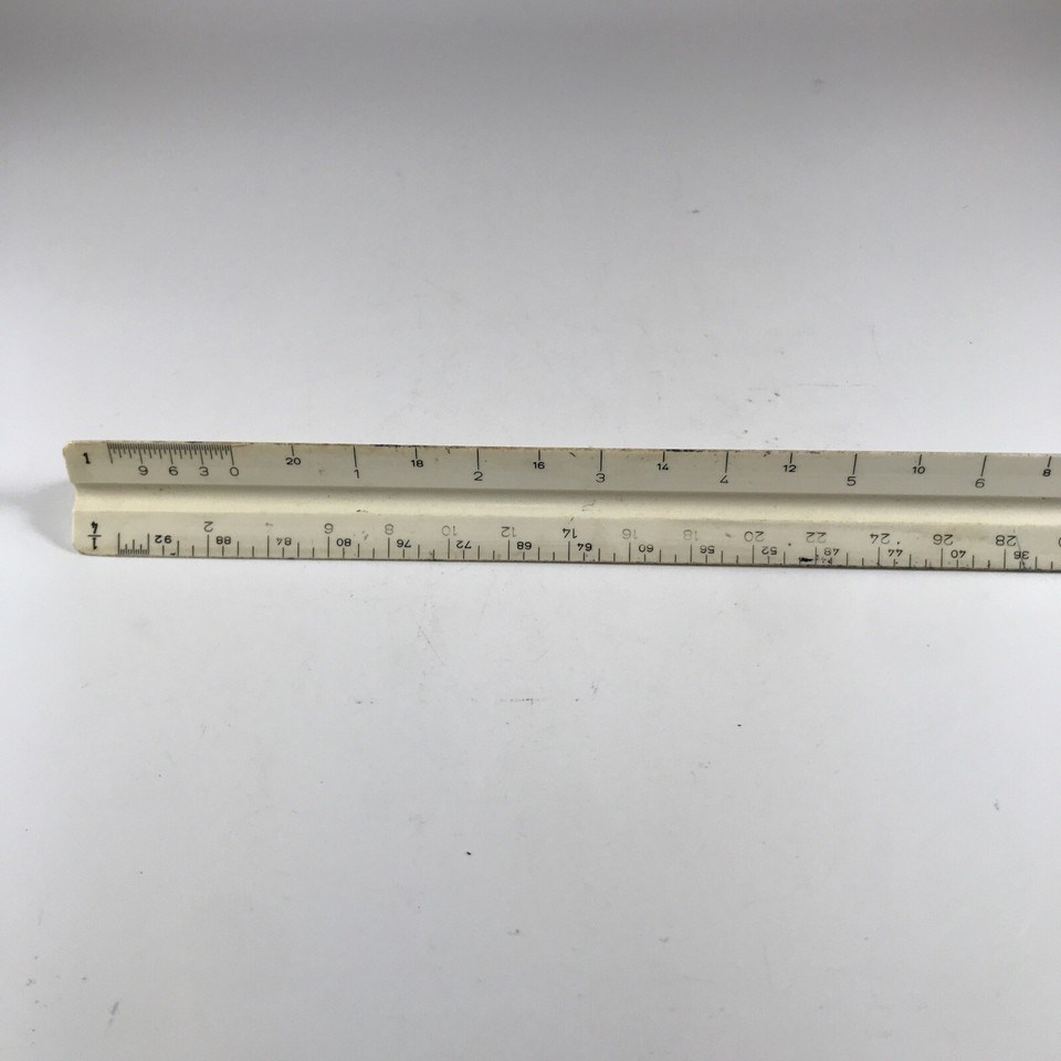Alvin Architect Scale Drafting Ruler No 110P Triangular West Germany ...
