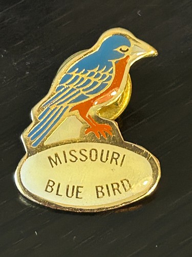 Vintage Collectible Missouri Blue Bird Color Metal Pinback Lapel Pin ...