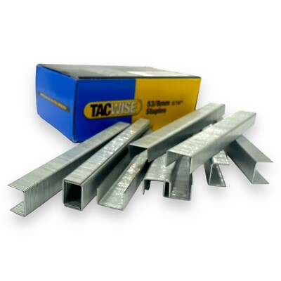 Tacwise 53 Series 8mm 5/16" 10 Strips (1250 Staples) Staple Framing ...