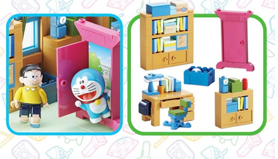 Oxford 2023 Doraemon Nobi Nobita HOUSE & ROOM Set Brick Block Assembly ...