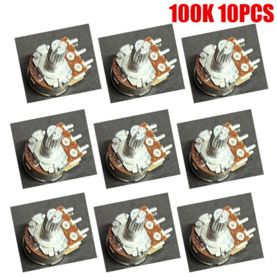 10Pcs B100K 100K WH148 5 Pins Potentiometer with Switch Shaft 15mm 5 ...