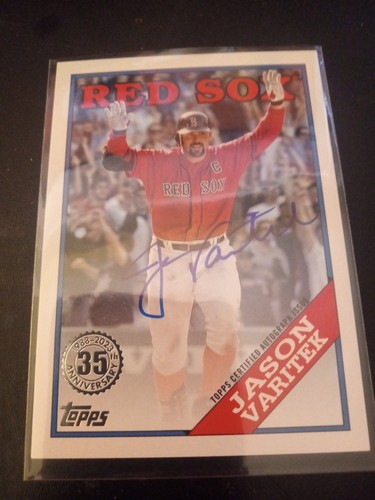 2023 Jason Varitek Topps Series 1 1988 35TH ANNIV. On Card Auto 88BA ...