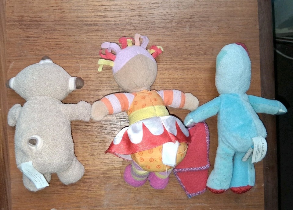 In The Night Garden soft toys Iggle Piggle, Upsy Daisy and Makka Pakka ...