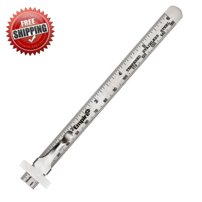 stainless steel 6 in. Pocket Rule Ruler | Sliding clip | depth Height ...
