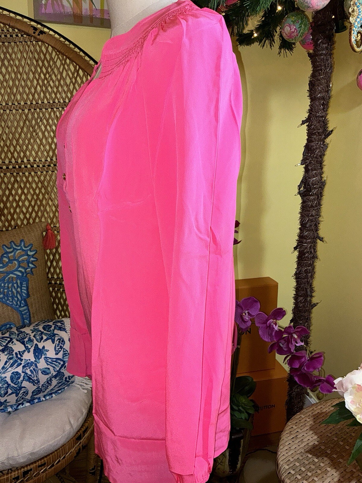 Lilly Pulitzer NWT Elsa Silk Top Roxie Pink $178 Size XL,XXL | eBay