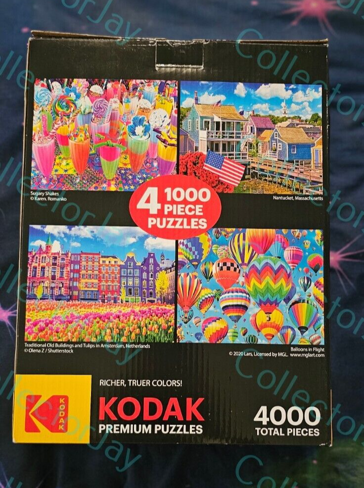 Kodak 4-in-1 Puzzle Pack Total 4000 Pieces *3/4 New* Complete in Box | eBay