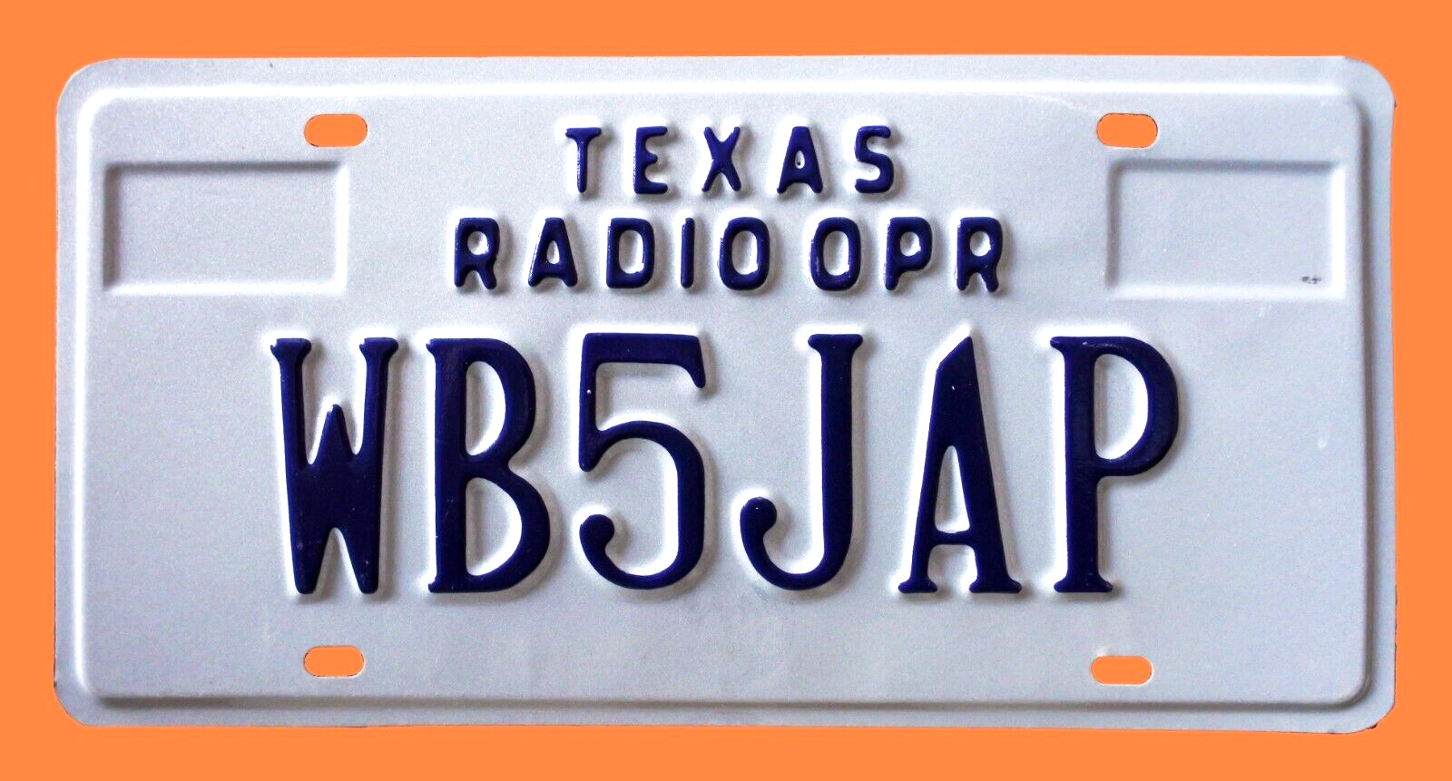 TEXAS AMATEUR HAM RADIO OPERATOR AUTO LICENSE PLATE " WB5JAP " WB5 JAP ...