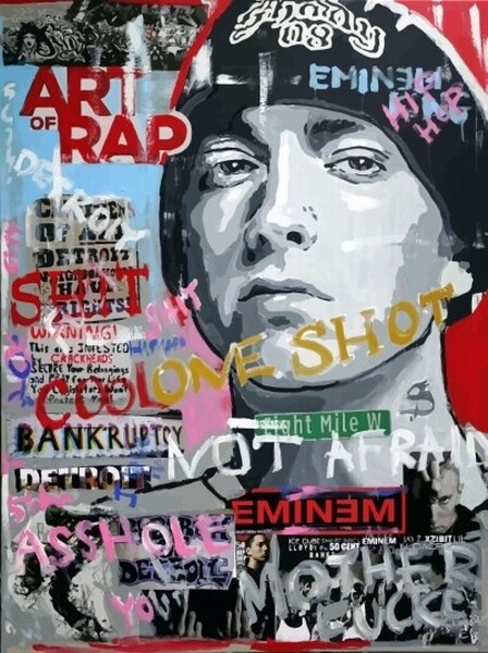 Eminem Graffiti Eminem Poster, Emeniem Tribute Fine Art – McQDesign