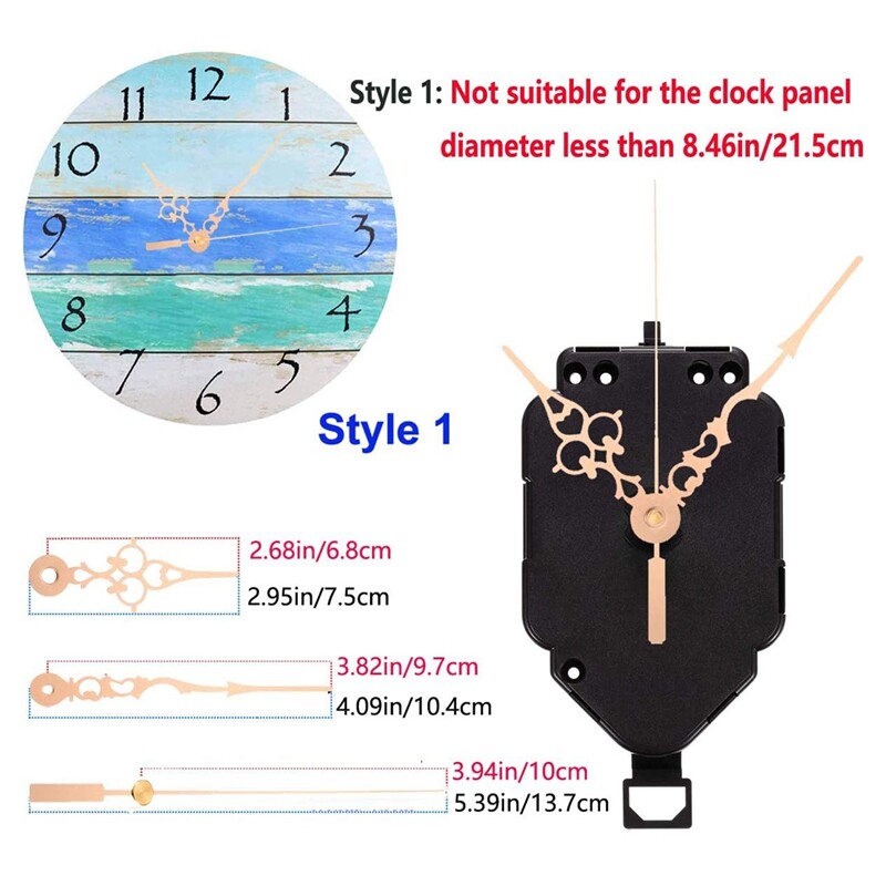 DIY Quartz Pendulum Clock Movement Mechanism Clock Kit with 2 Pairs3244 ...
