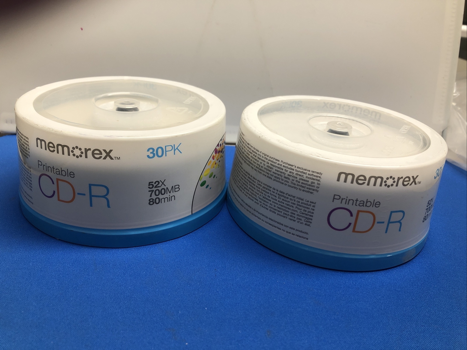 LOT OF 2X 30 PACK New Memorex 52X White Inkjet Printable 700MB CD-R ...