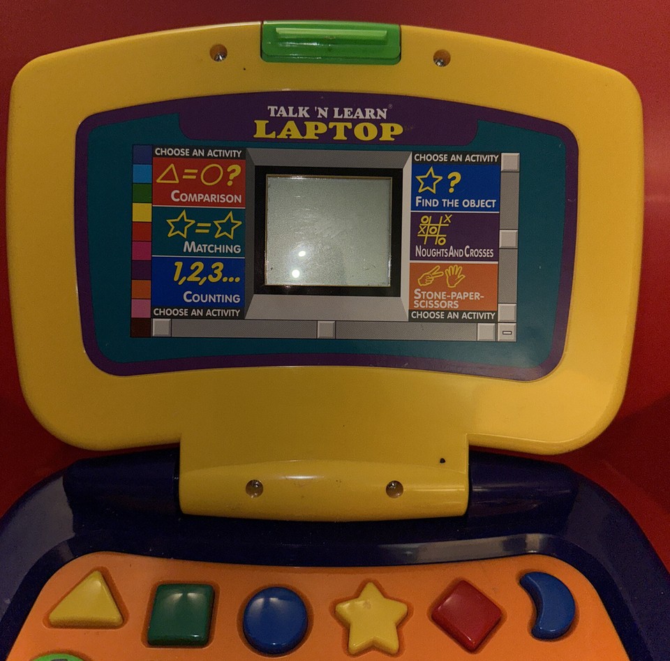Scientific Toys Vintage Talk N Learn Kids Laptop Purple & Yellow ...
