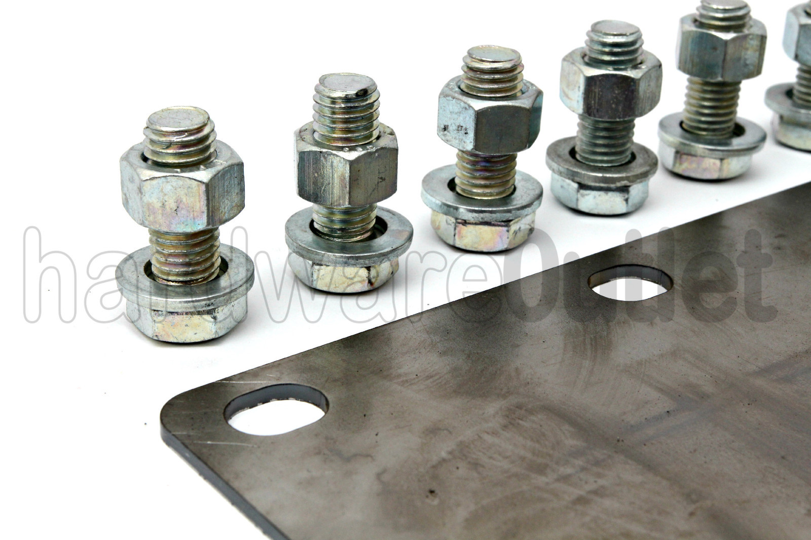 1 Pair 6 Hole SUSPENSION Unit Mounting Plates 185 x 105 mm Slotted ...