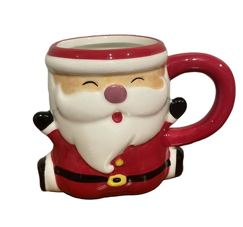 Christmas Santa Mug - 3D Novelty Molded Cartoon Cute Dolomite Ceramic ...
