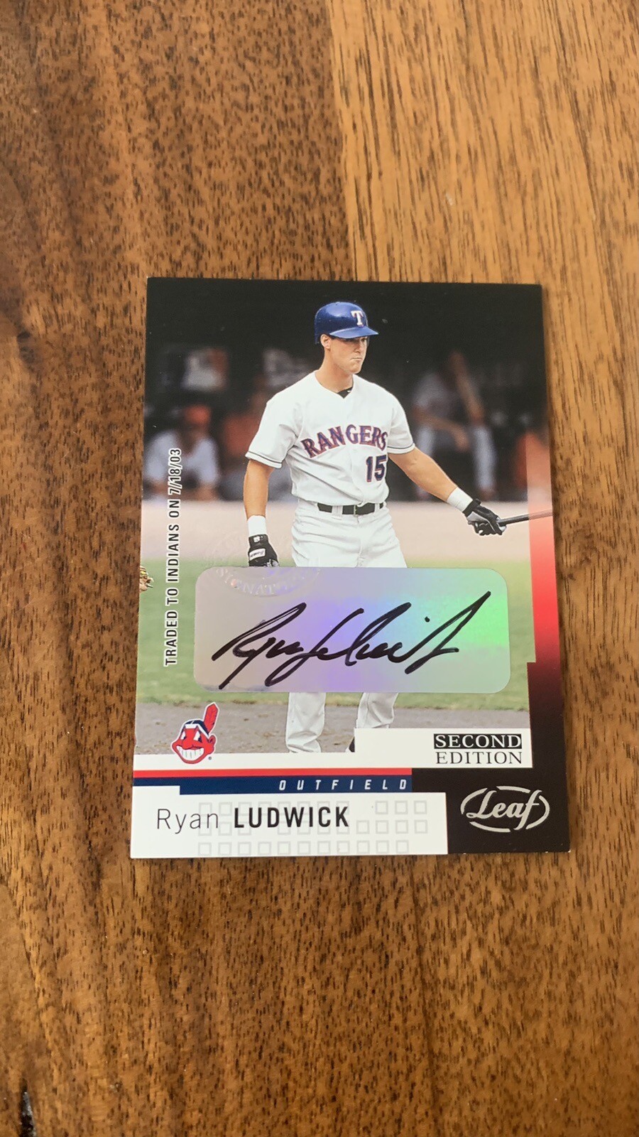 2004 Leaf #25 Ryan Ludwick Rangers Signed Auto | eBay