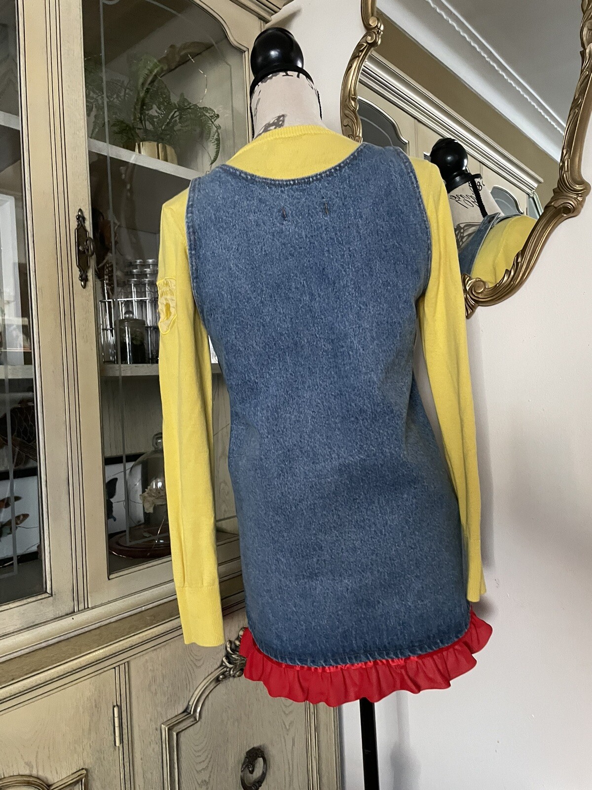 Vintage Preppy Disney Goofy Frilly Mini Dress & Yello… - Gem